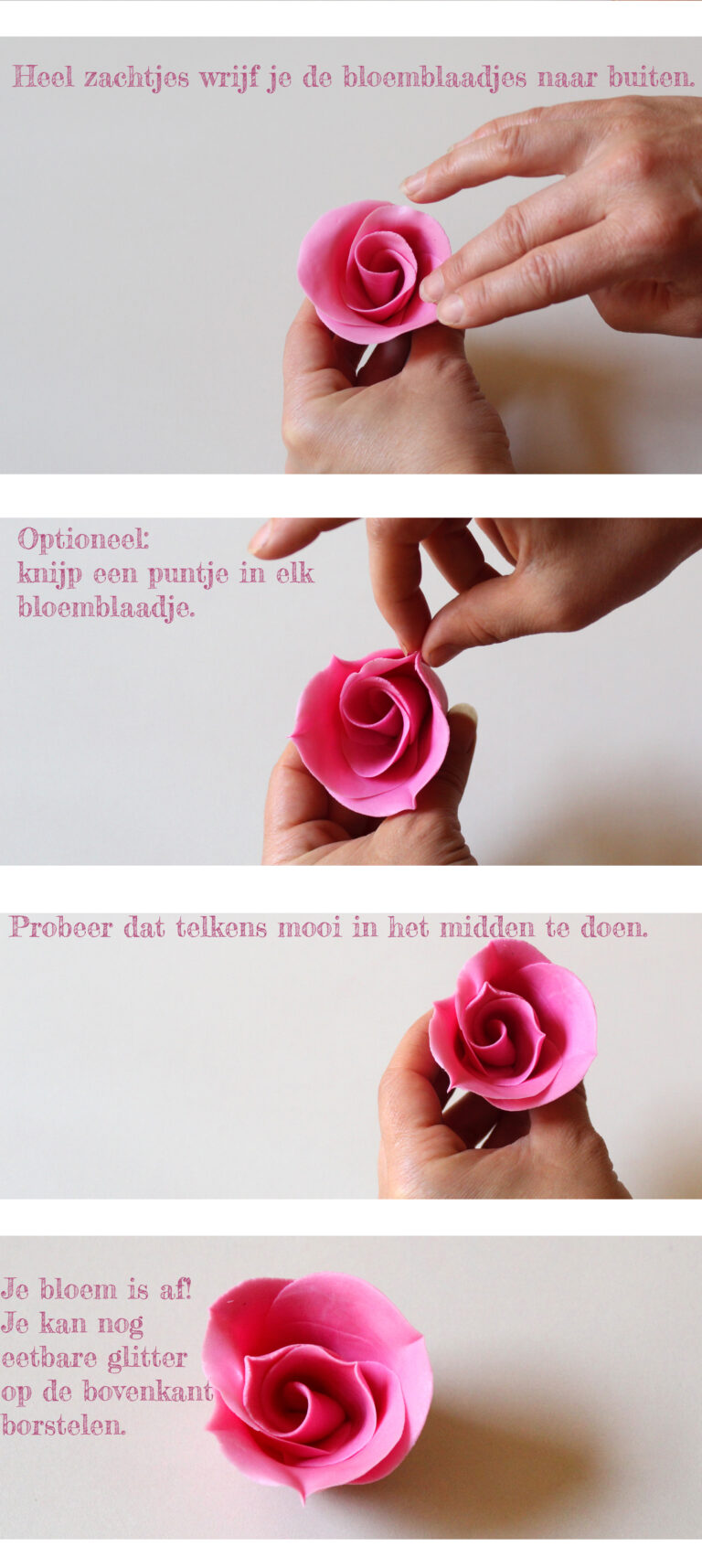Roosjes voor op taart zelf maken - Tea Boon